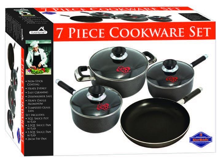7 Pc. Non-Stick Cookware Set – Kitchen Closeout
